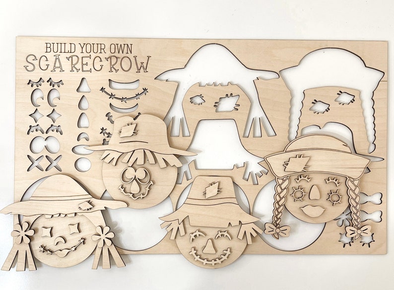 Interchangeable Build Your Own Scarecrow Laser Cut Digital - Etsy