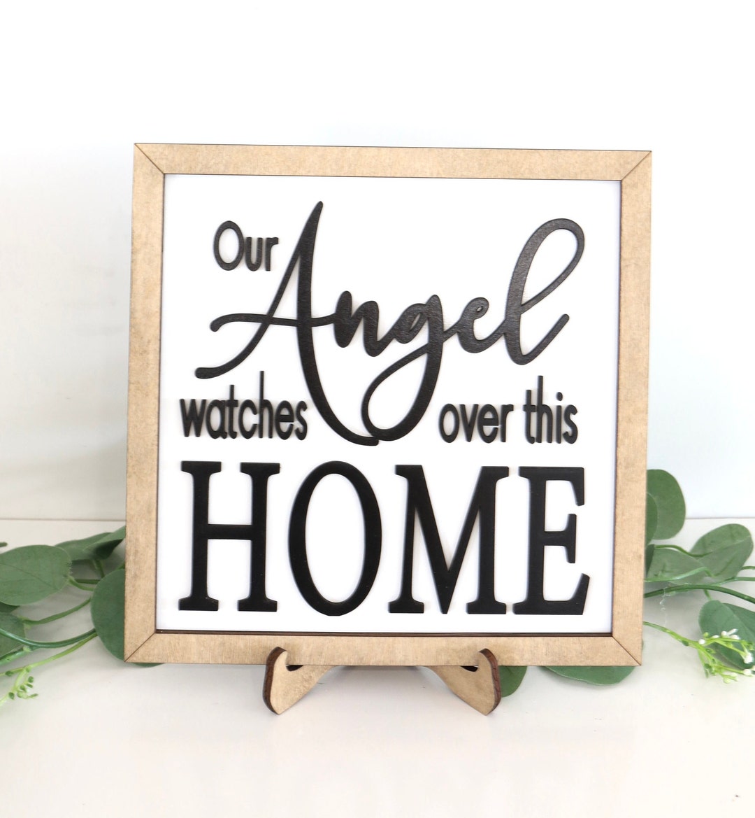 Our Angel Watches Over This Home Memorial Laser Cut File With Easel ...