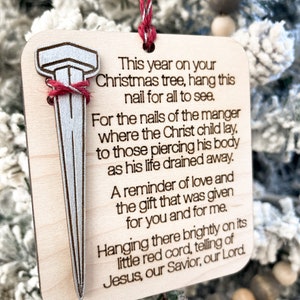 Christ Nail Symbol Christmas Ornament Laser Cut Digital File | True ...