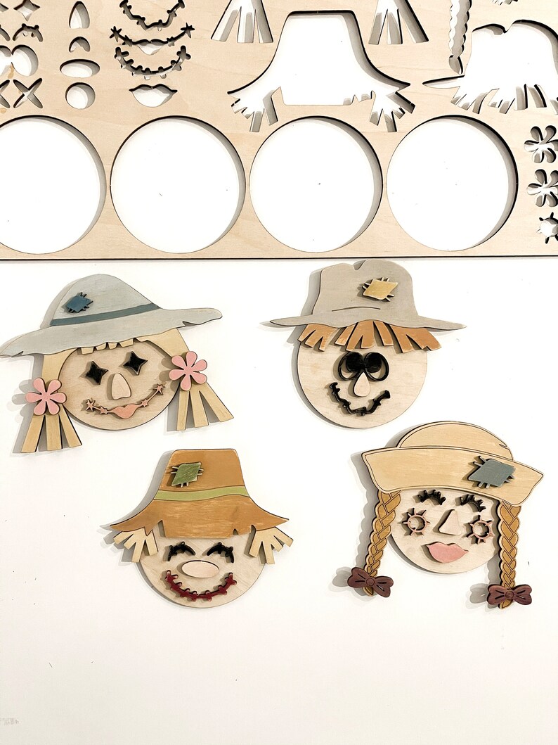 Interchangeable Build Your Own Scarecrow Laser Cut Digital File | Paint ...
