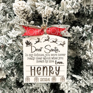 Cute Customizable Dear Santa Child's Handwriting Keepsake Christmas ...