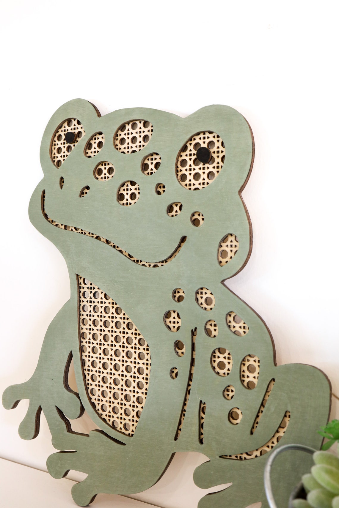 Laser Cut File Rattan Frog Boho Frog Rattan SVG Frog - Etsy
