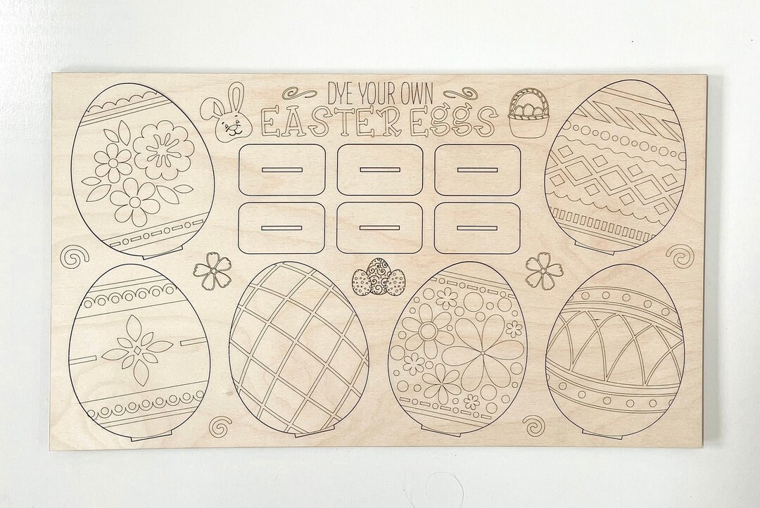 Dye Your Own Easter Eggs Laser Cut Digital File | Pop Out Color Your ...