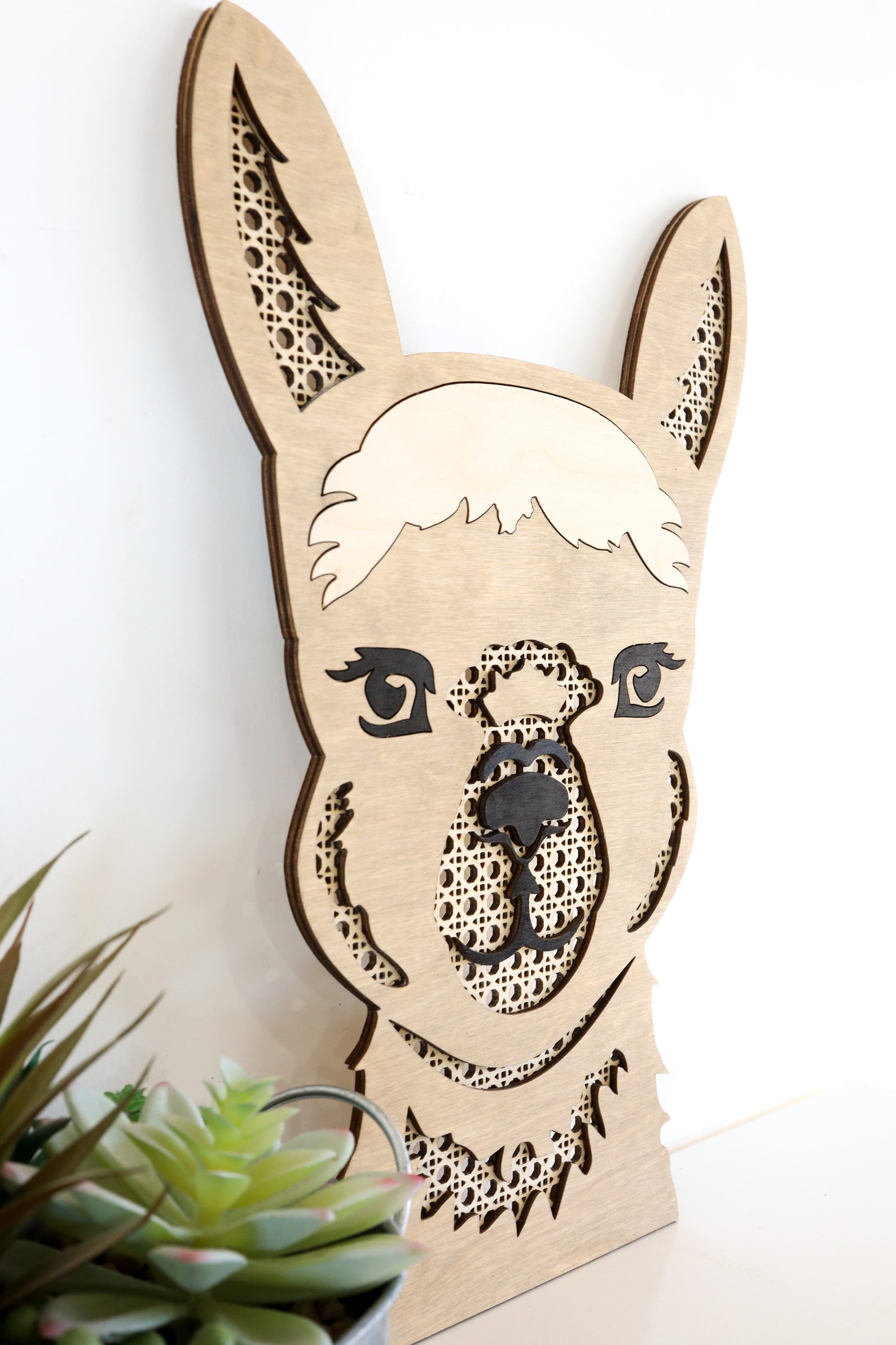 Laser Cut File Llama SVG Rattan Llama Boho Llama Llama - Etsy
