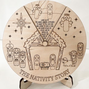Fun Nativity Christmas Story Wheel Activity Laser Cut Digital File ...