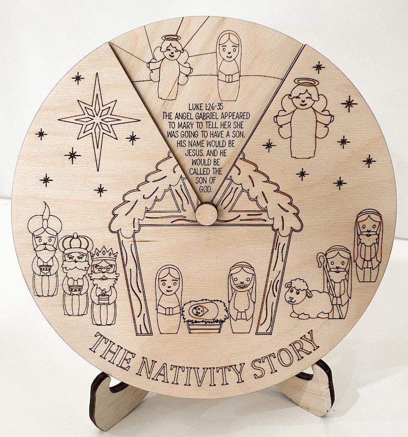 Fun Nativity Christmas Story Wheel Activity Laser Cut Digital - Etsy