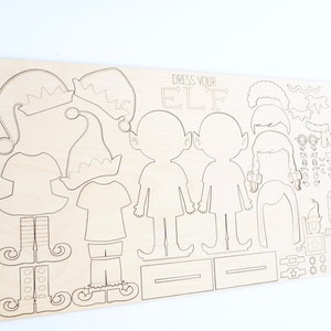Interchangeable Dress Your Elf Laser Cut File | Make Your Elf | Elf Coloring | Elf Yourself ...