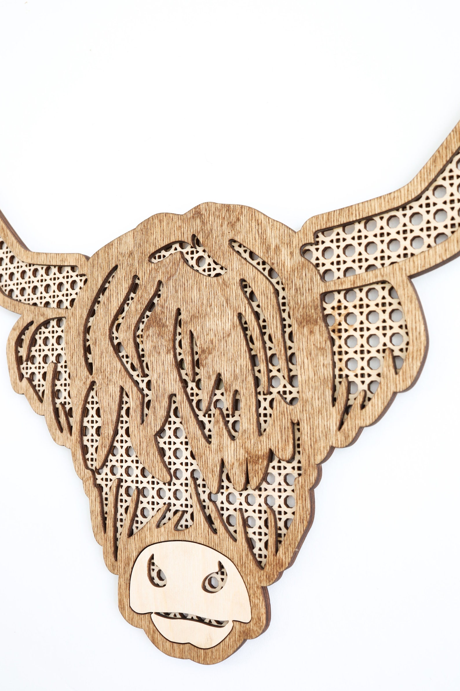 Laser Cut File | Highland Cow SVG | Rattan Highland Cow | Ranch House ...