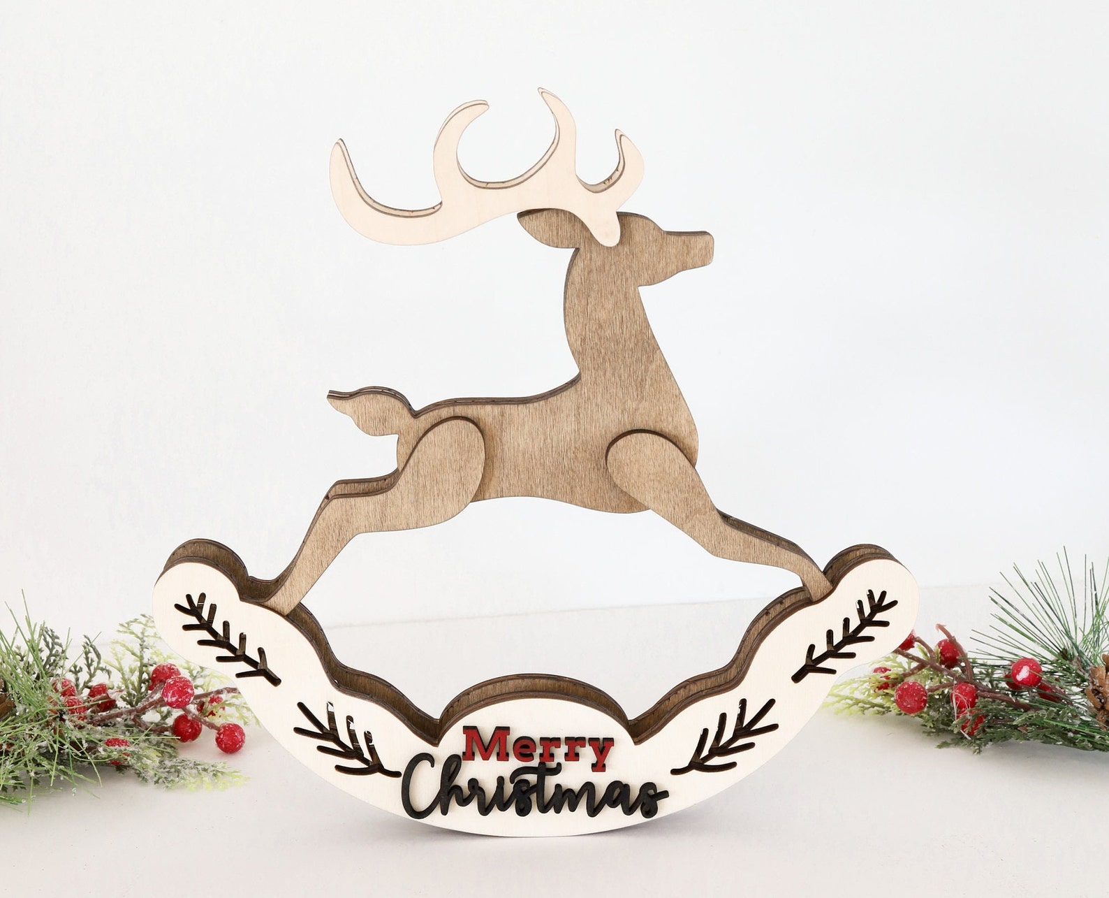 Customizable Rocking Reindeer Christmas Ornament and - Etsy