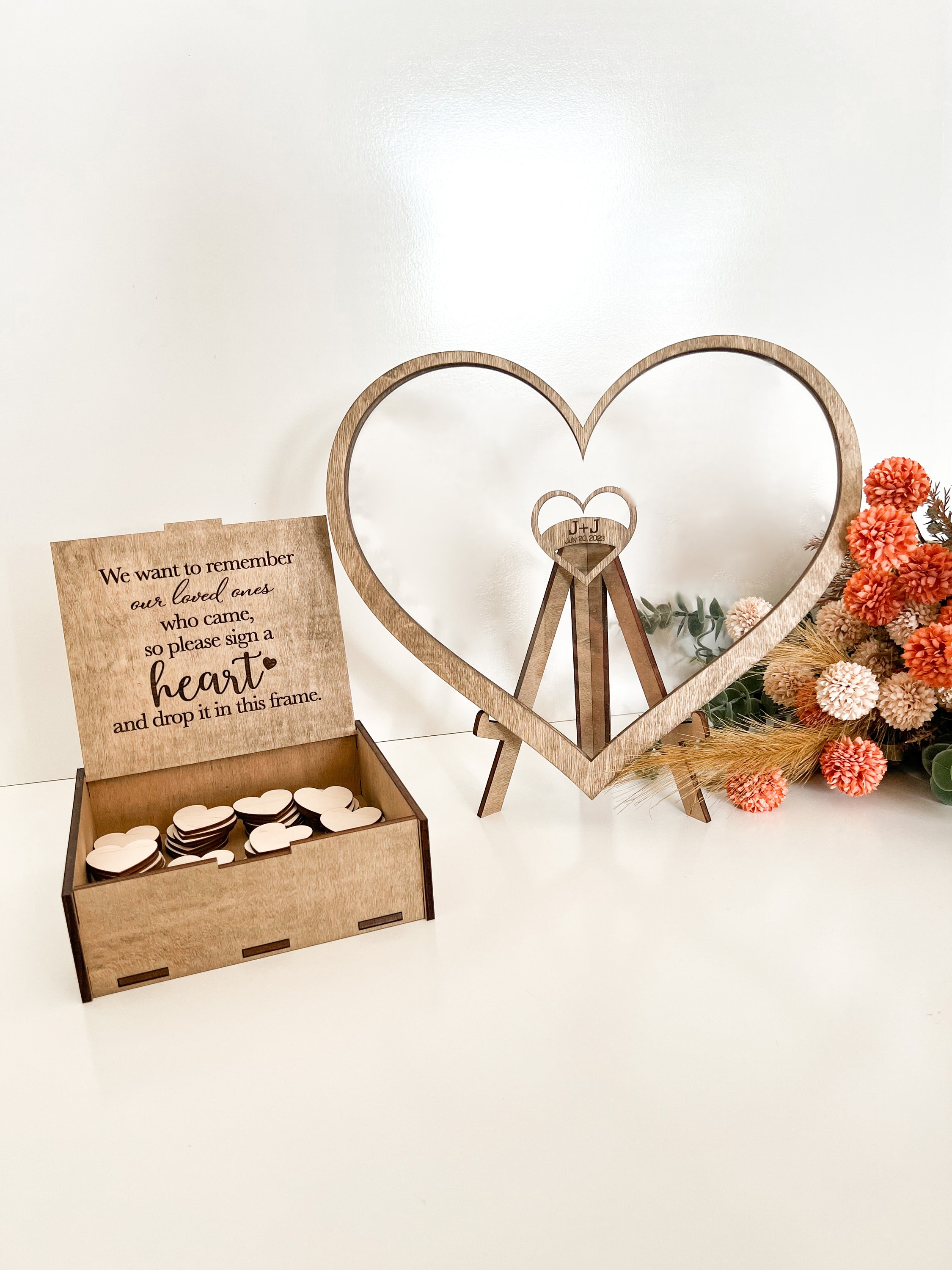 Heart Wedding Guest Signature Frame SVG | Laser Cut File (digital ...