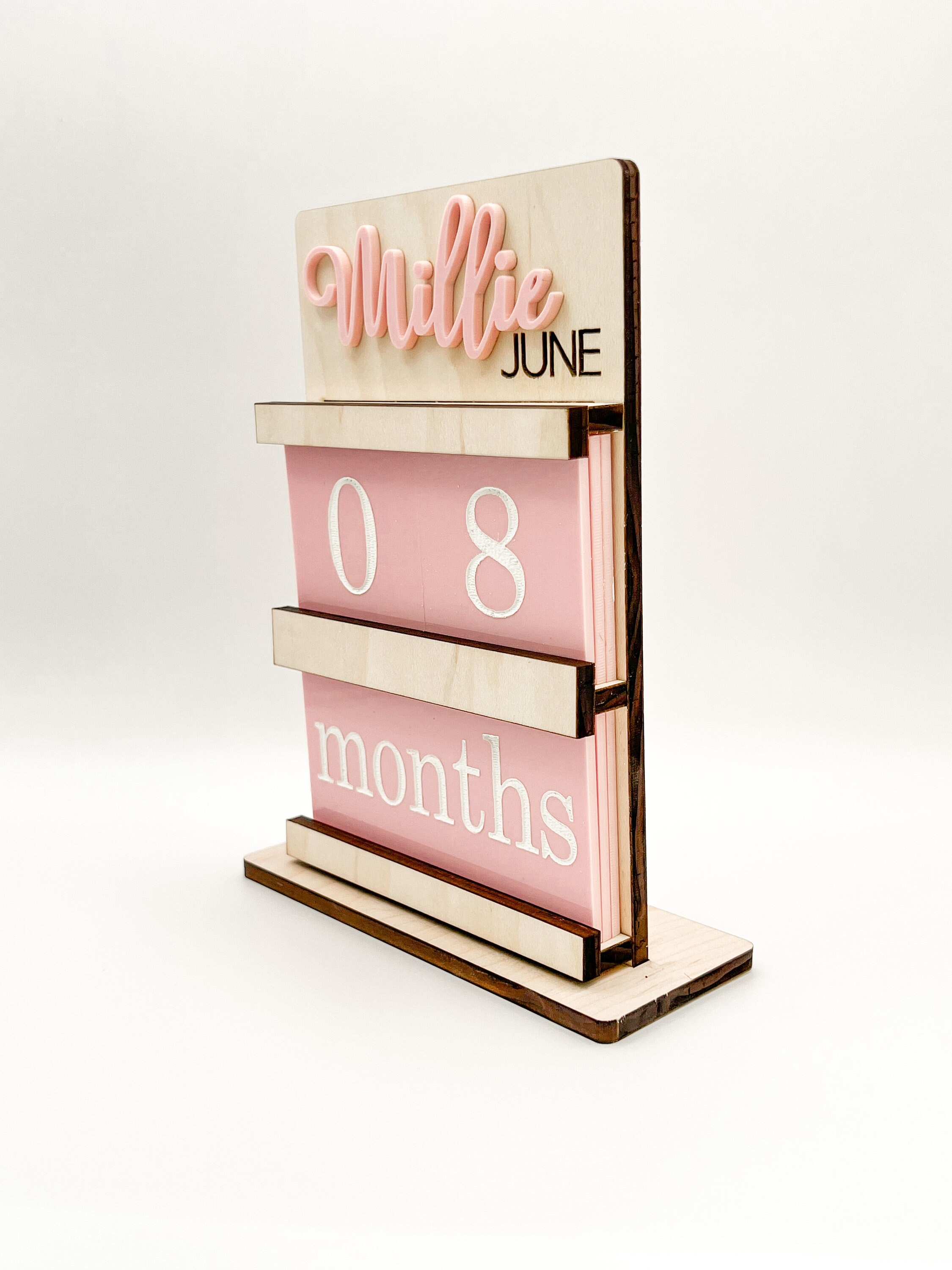 Adorable Interchangeable Baby Milestone "blocks" With Removable Stand ...