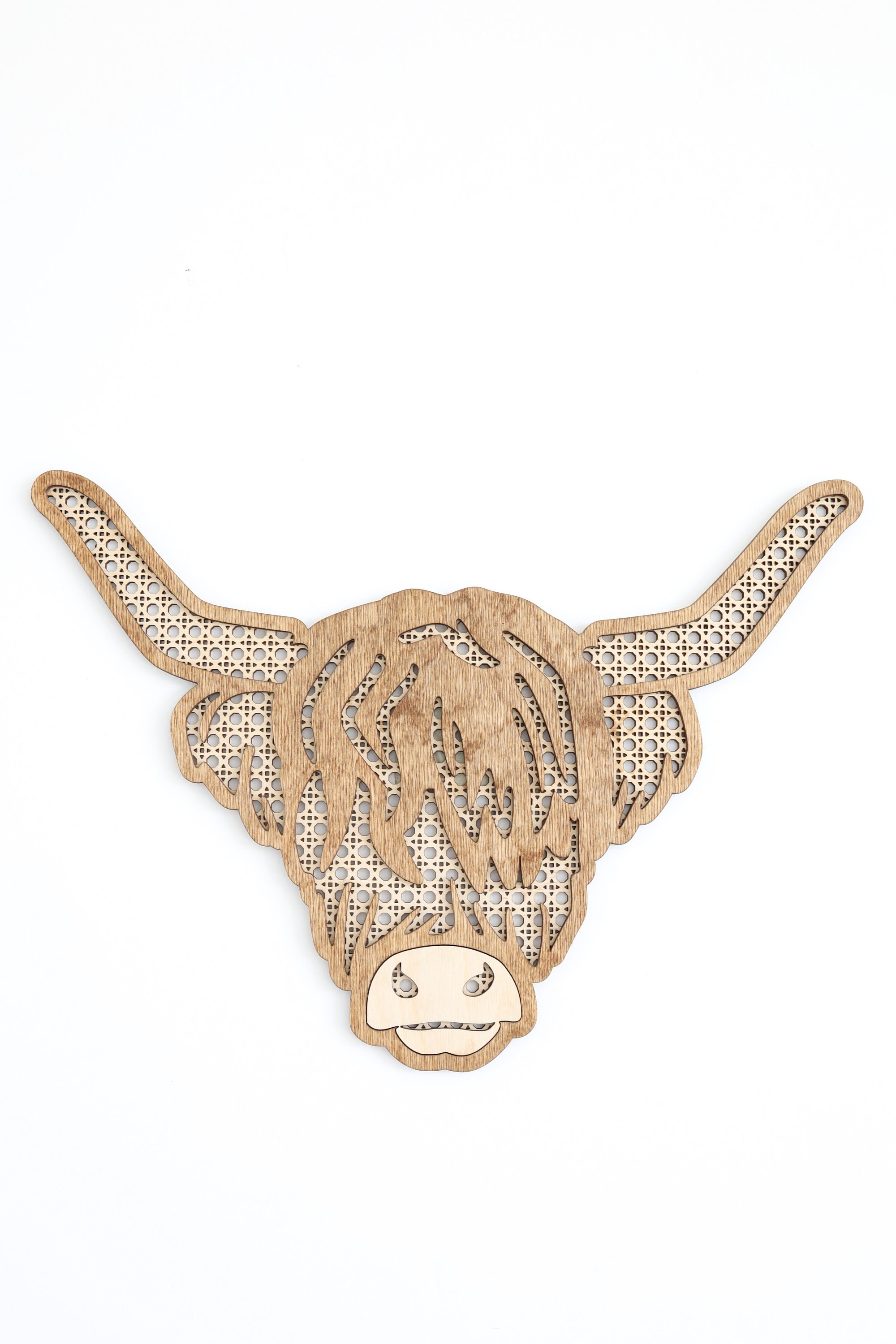 Laser Cut File Highland Cow Svg Rattan Highland Cow Etsy India