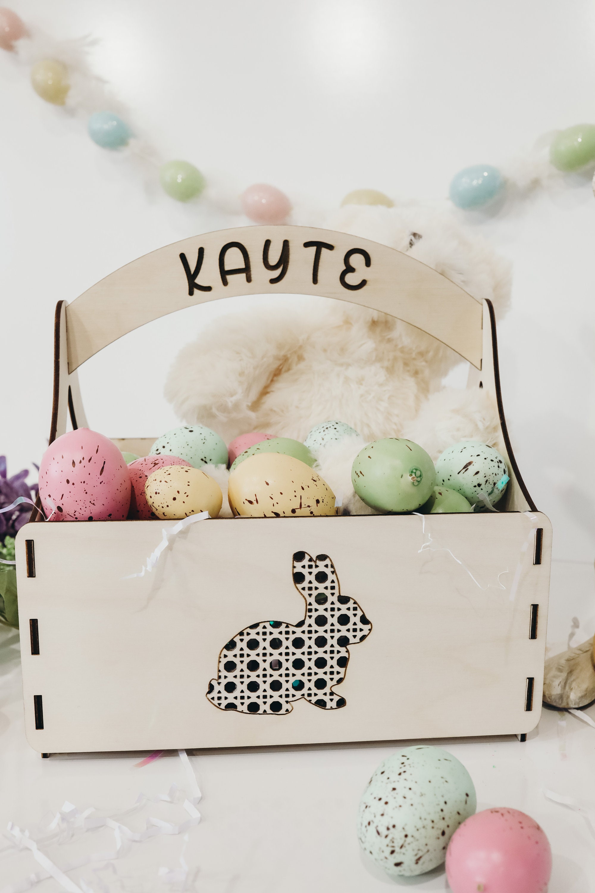 Laser Cut File Rattan Easter Baskets Customizable Rattan | Etsy