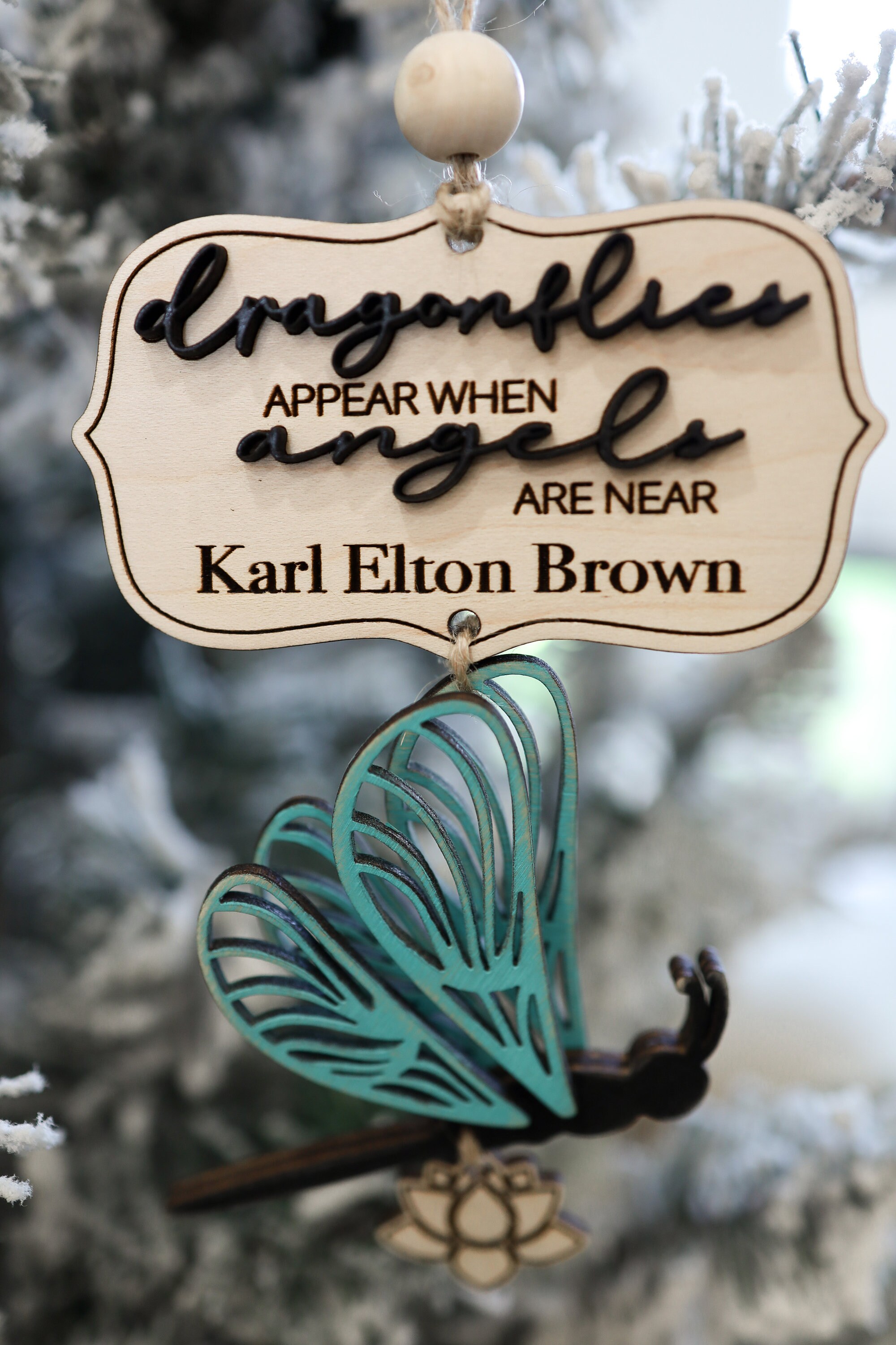 Dragonflies Appear When Angels Are Near Ornament Laser Cut - Etsy