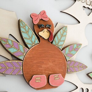 Interchangeable Dress Your Own Turkey Craft Laser Cut Digital File ...