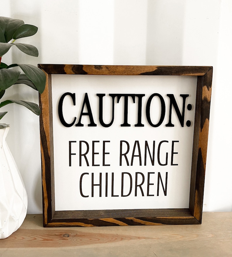 Caution Free Range Children Laser Cut File | Family Wall Sign | Funny ...
