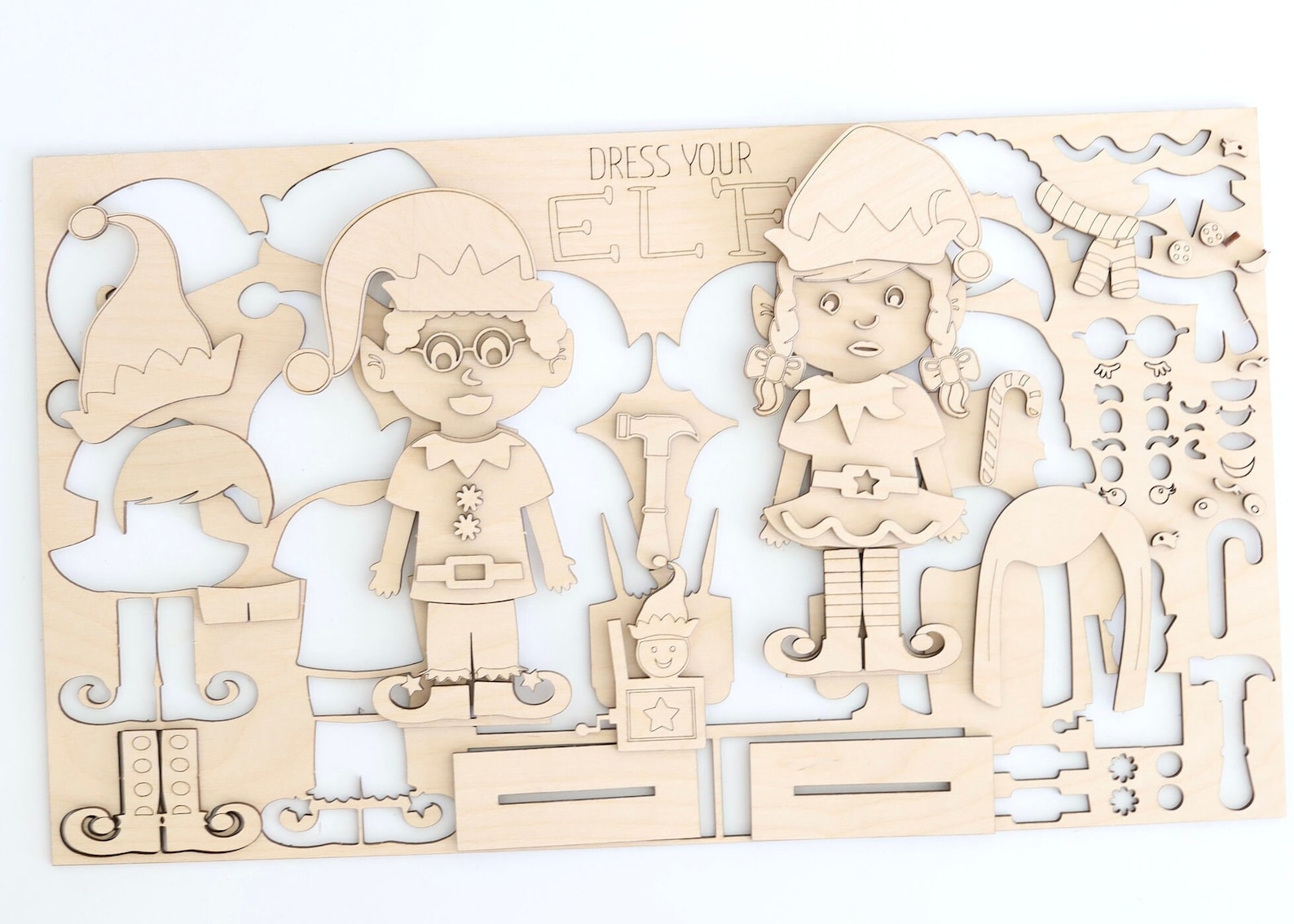 Interchangeable Dress Your Elf Laser Cut File | Make Your Elf | Elf ...