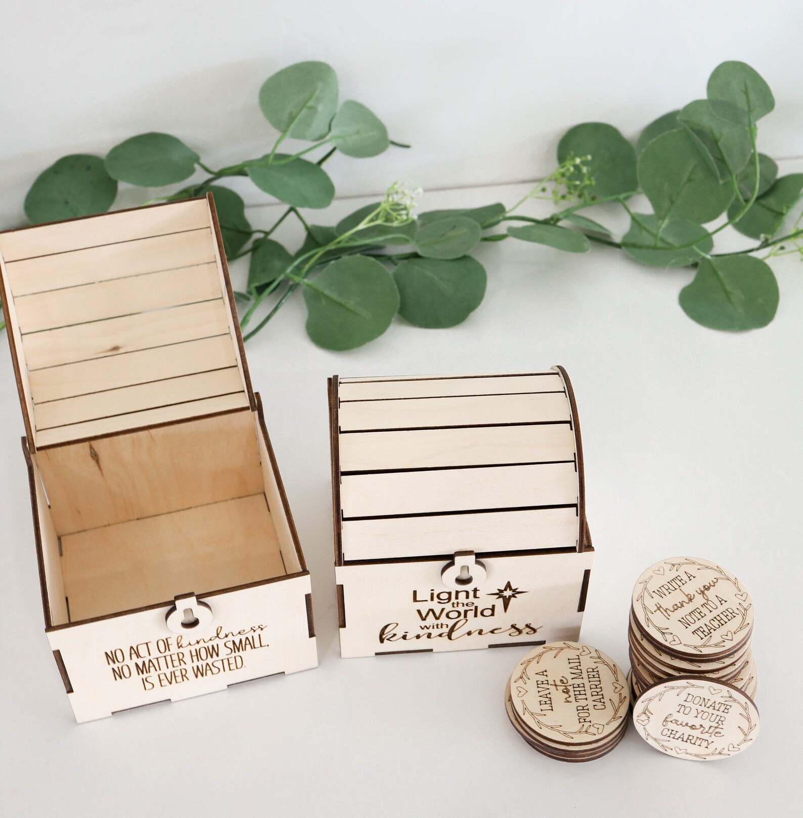 Kindness Tokens With Treasure Box Laser Cut File | Kindness for Lent ...