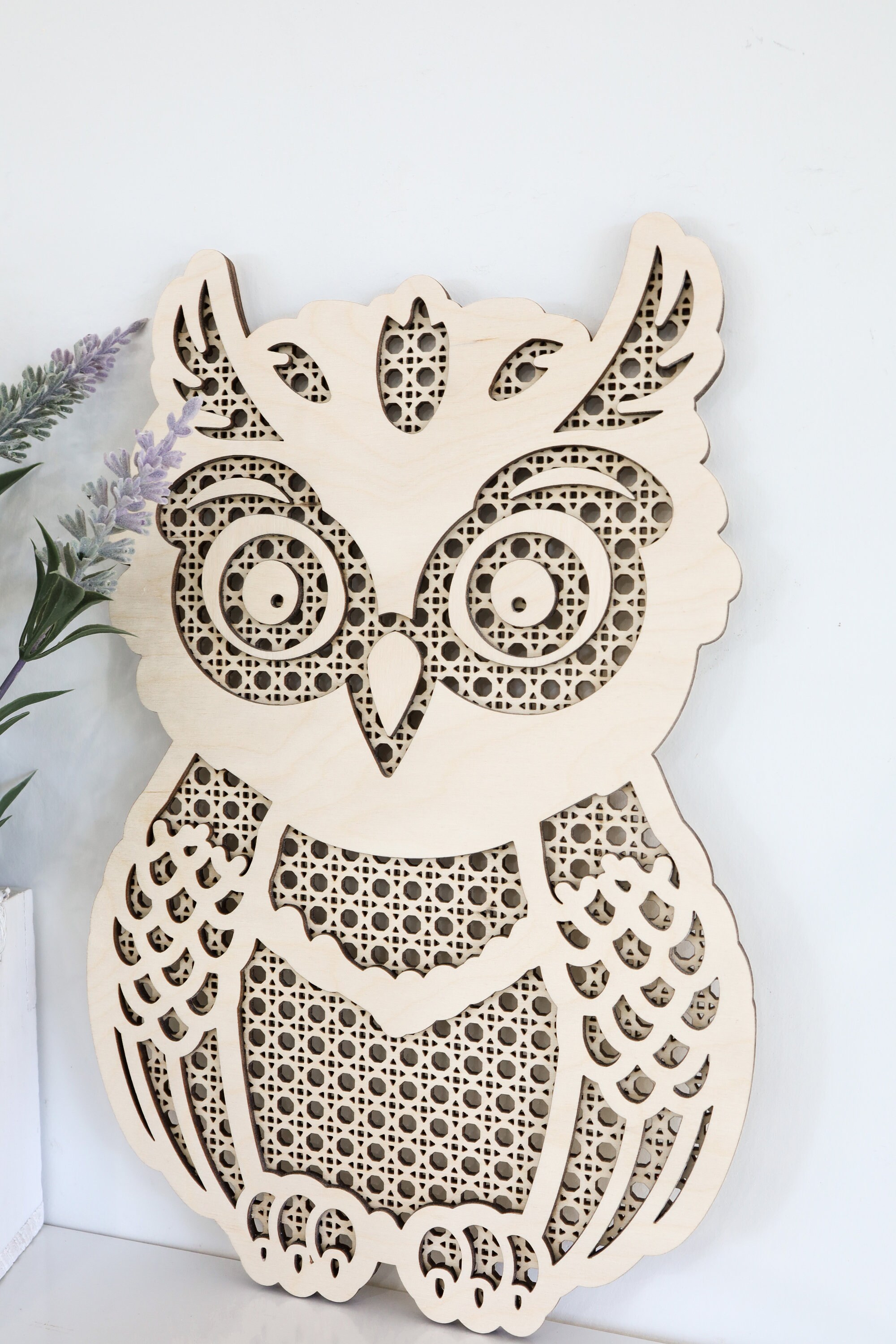 Laser Cut Digital File Rattan Owl Boho Owl Owl Nursery - Etsy