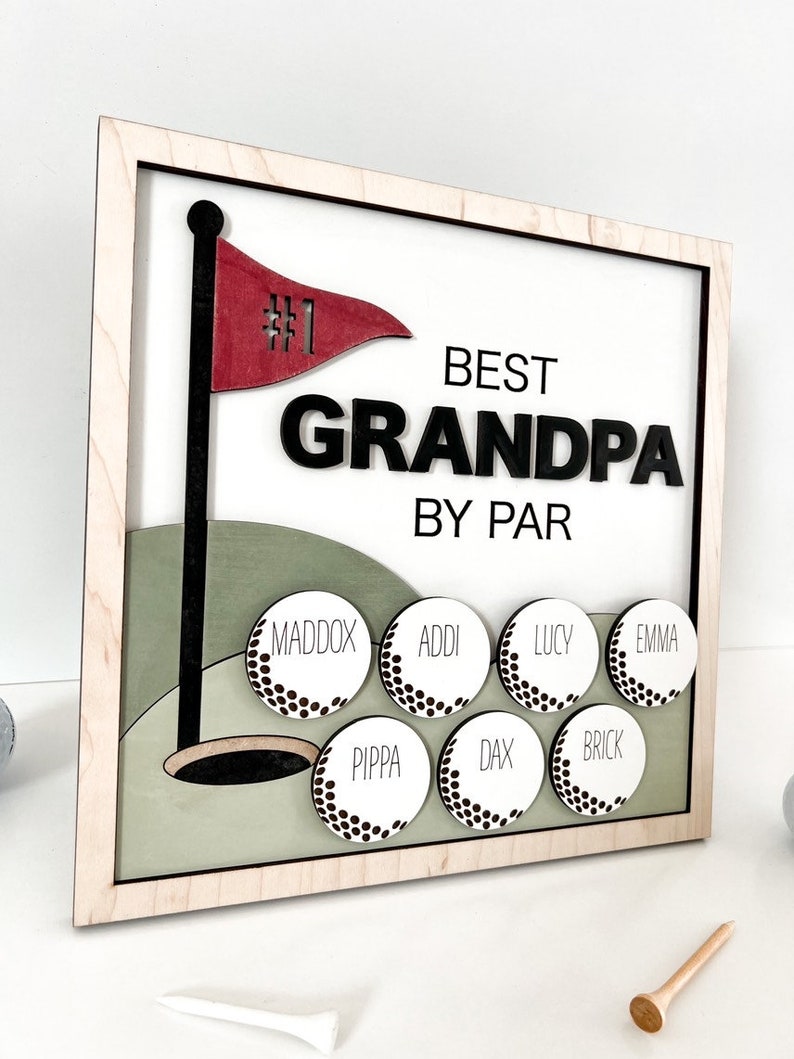 Cute Customizable Golf Father's Day Best Dad Grandpa - Etsy