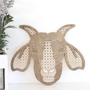 Laser Cut File Rattan Goat Goat SVG Goat Cut File Goat Nursery Boho ...