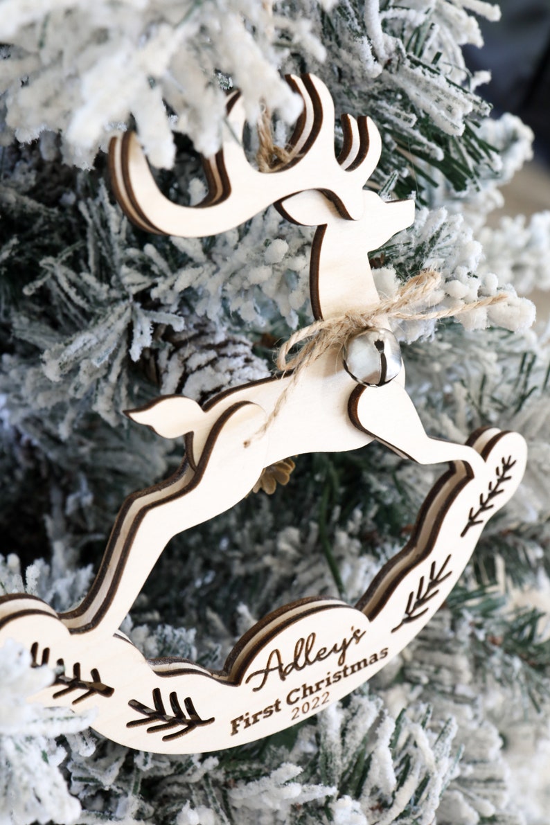 Customizable Rocking Reindeer Christmas Ornament and - Etsy