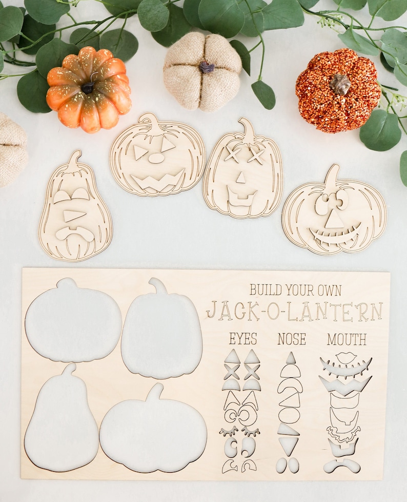 Build Your Own Jack-o-lantern Laser Cut Digital File Cute - Etsy