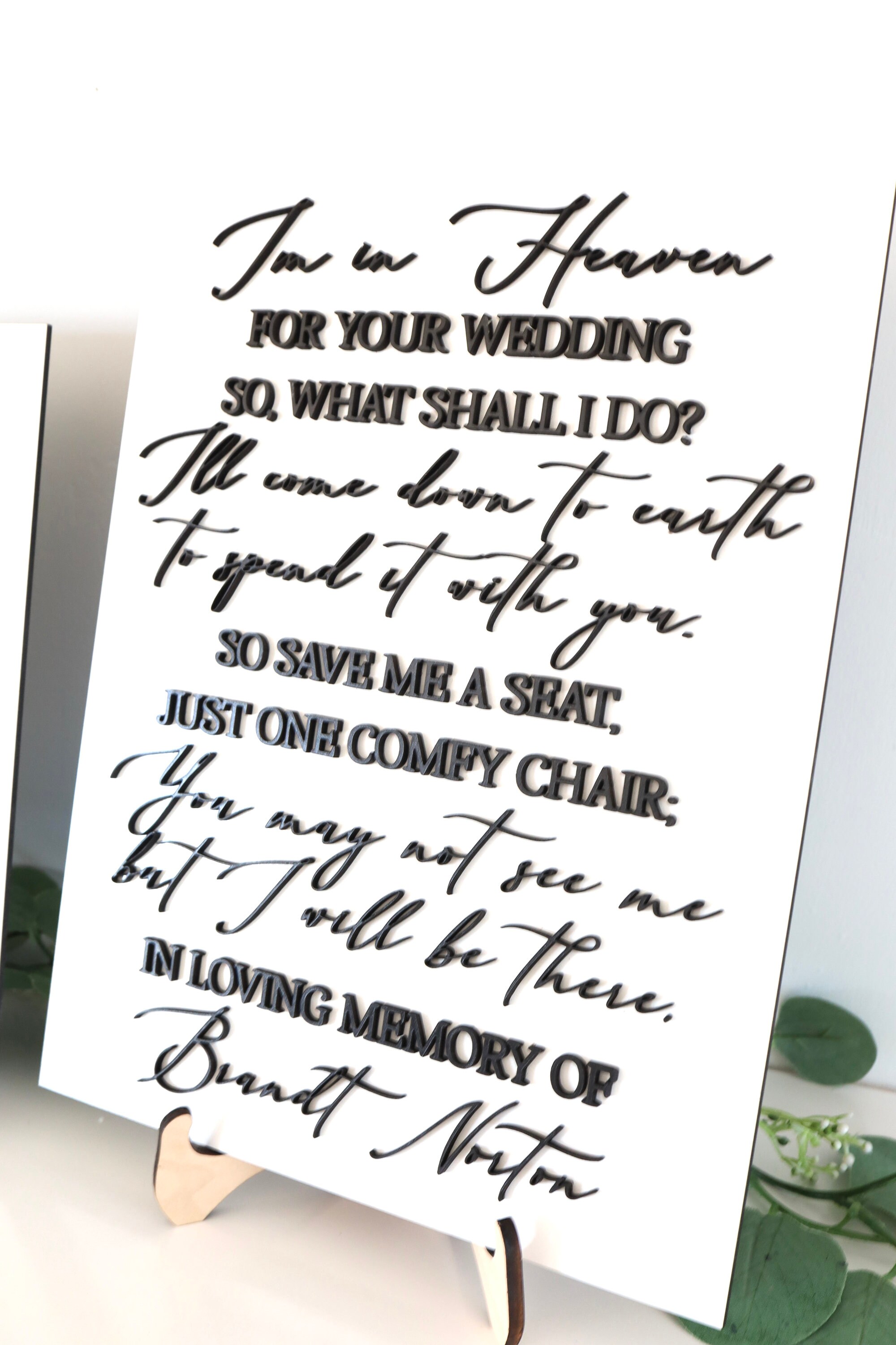 Customizable Memorial Plaque Laser Cut File Wedding Sign - Etsy