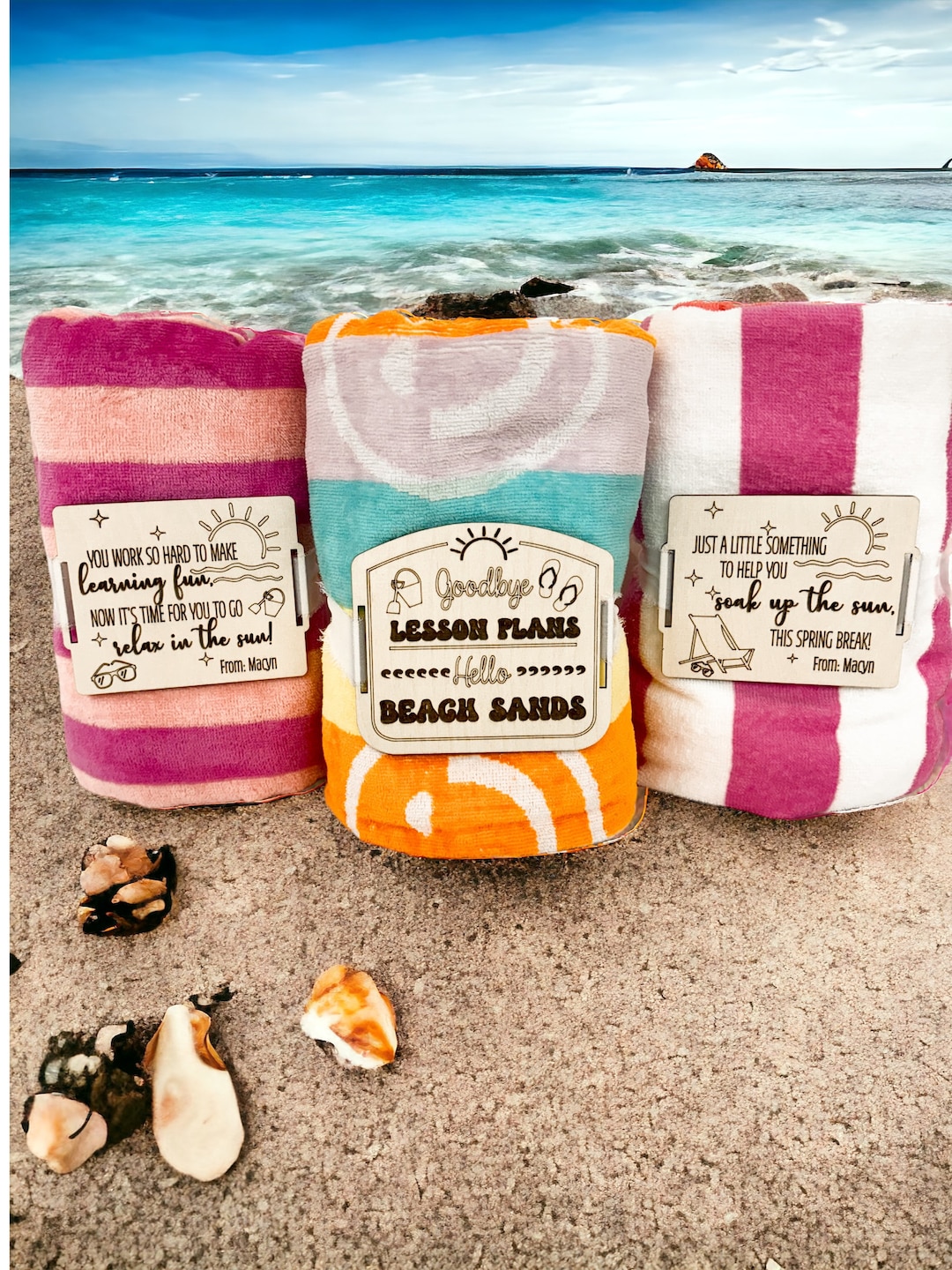 Cute Teacher Gift Beach Towel Wood Tag Laser Cut Digital File | Teacher ...