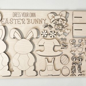 Dress Your Own Easter Bunny Laser Cut Digital File | Color/paint Your ...