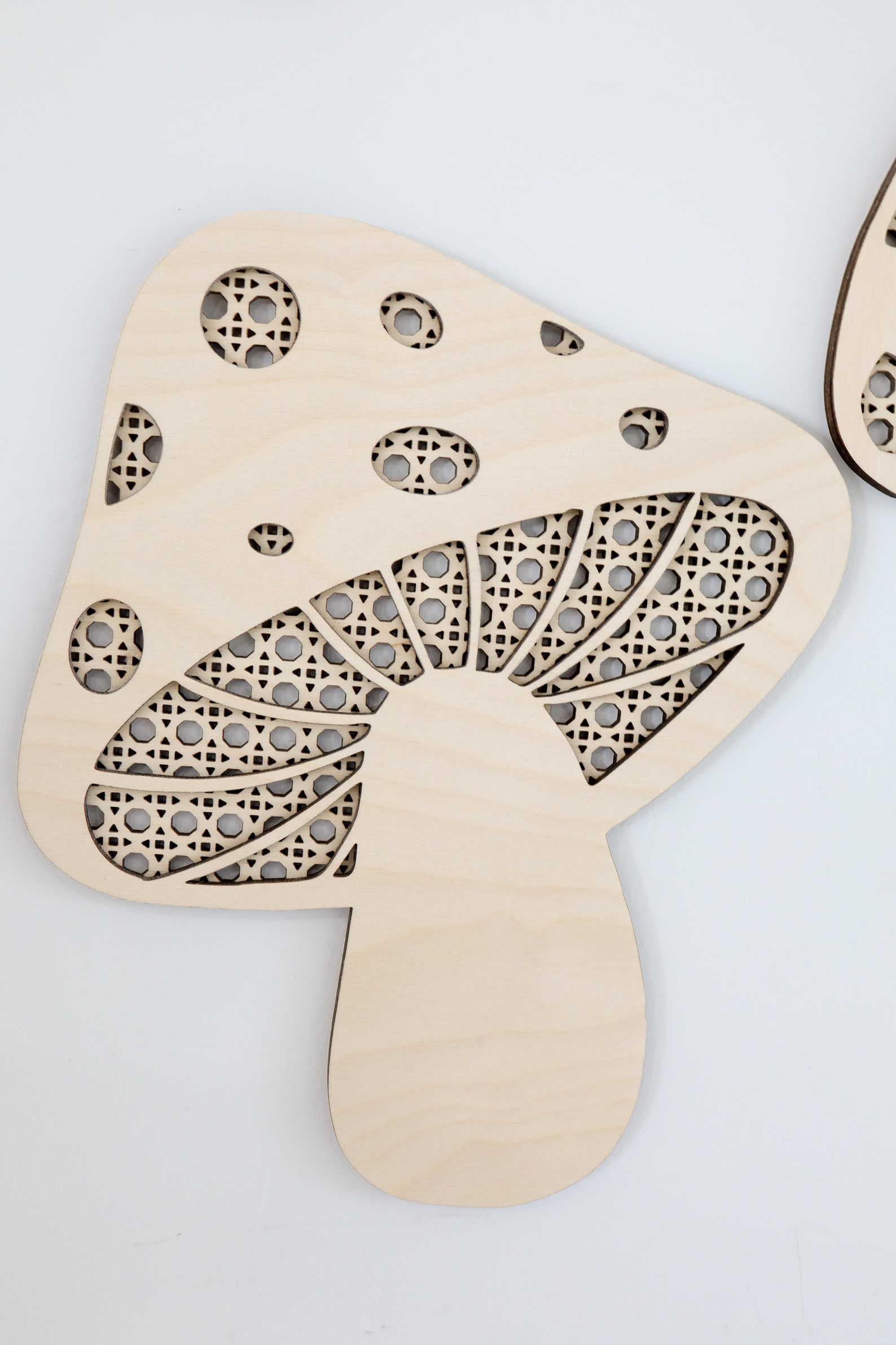 Rattan Mushroom Laser Cut Digital File | Grow Wildly Mushroom Sign ...