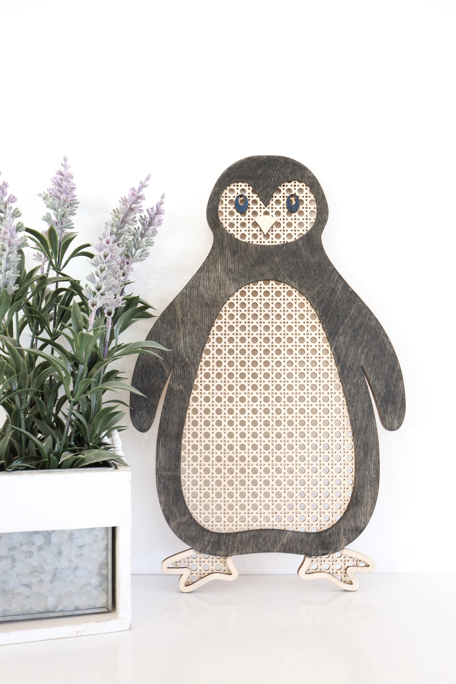 Laser Cut File | Penguin Cut File | Rattan Penguin | Penguin SVG ...