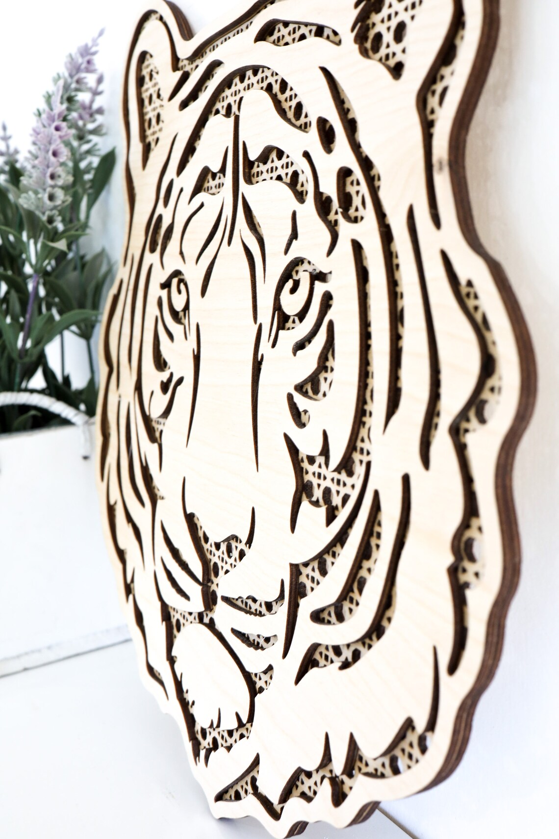 Laser Cut File | Rattan Tiger | Boho Tiger | Jungle Animal | Safari ...