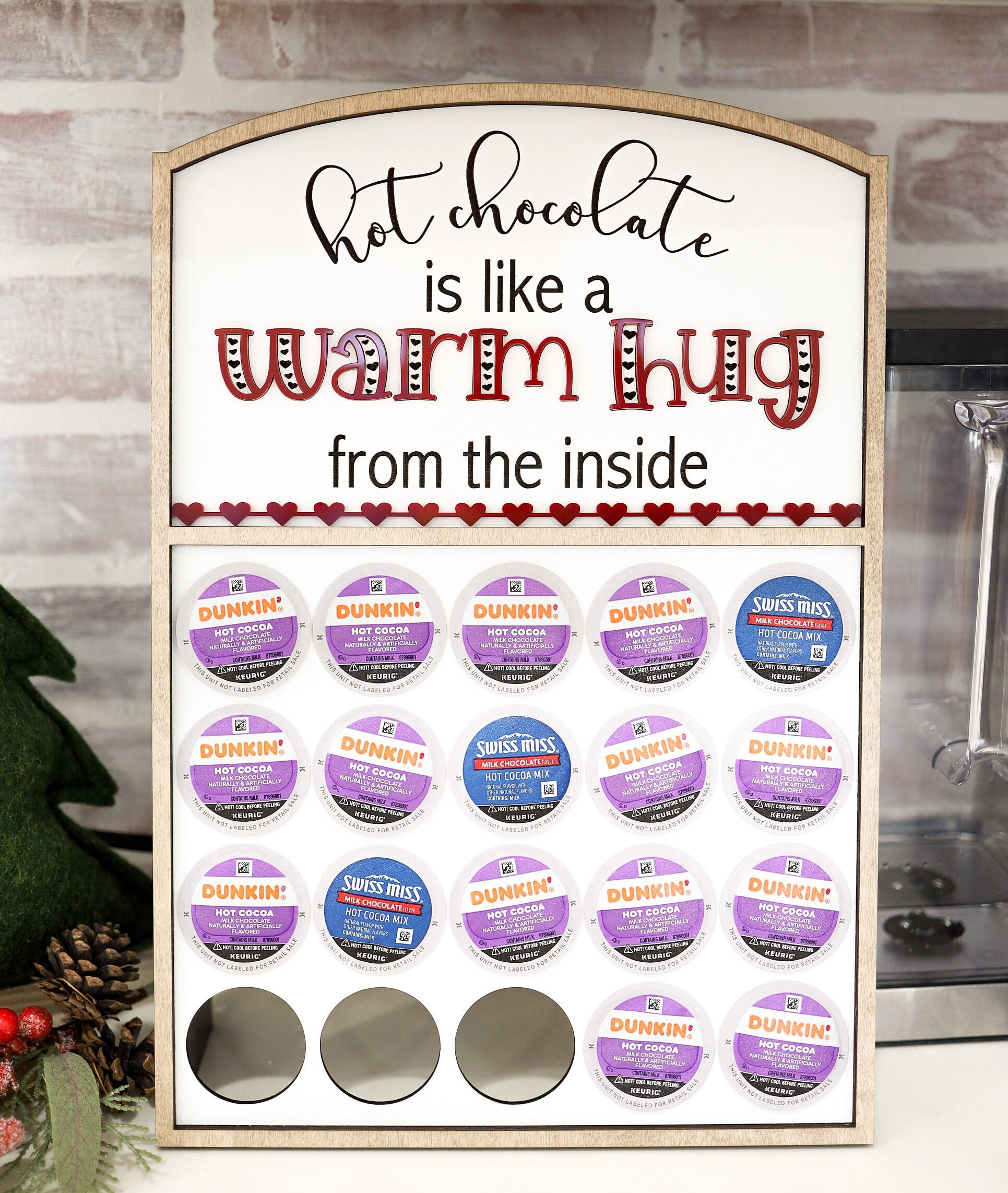 Cute Customizable Hot Cocoa / Chocolate Keurig Pod Stands and - Etsy