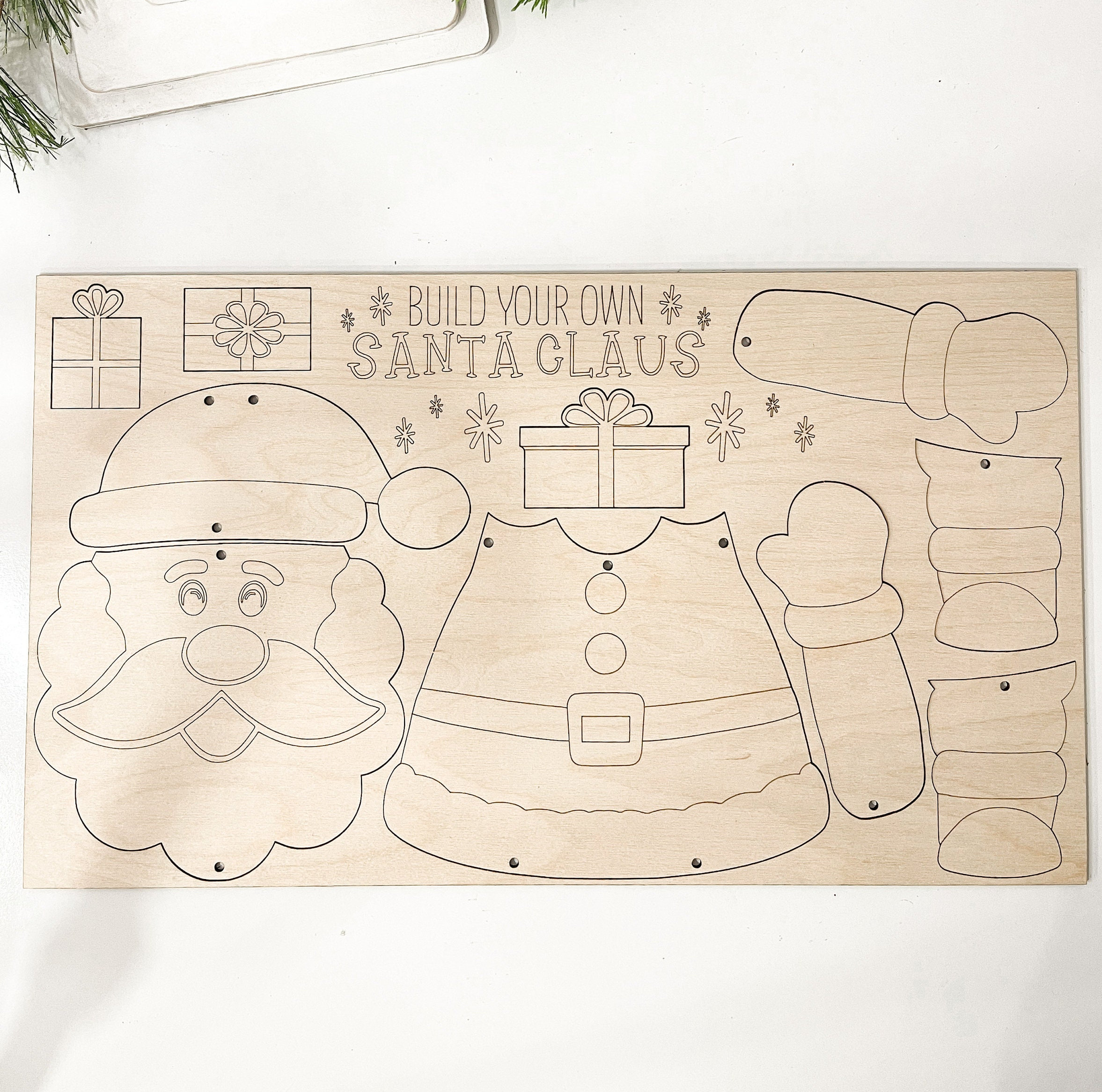 Build Your Own Santa Claus Laser Cut Digital File | Cute Santa Claus ...