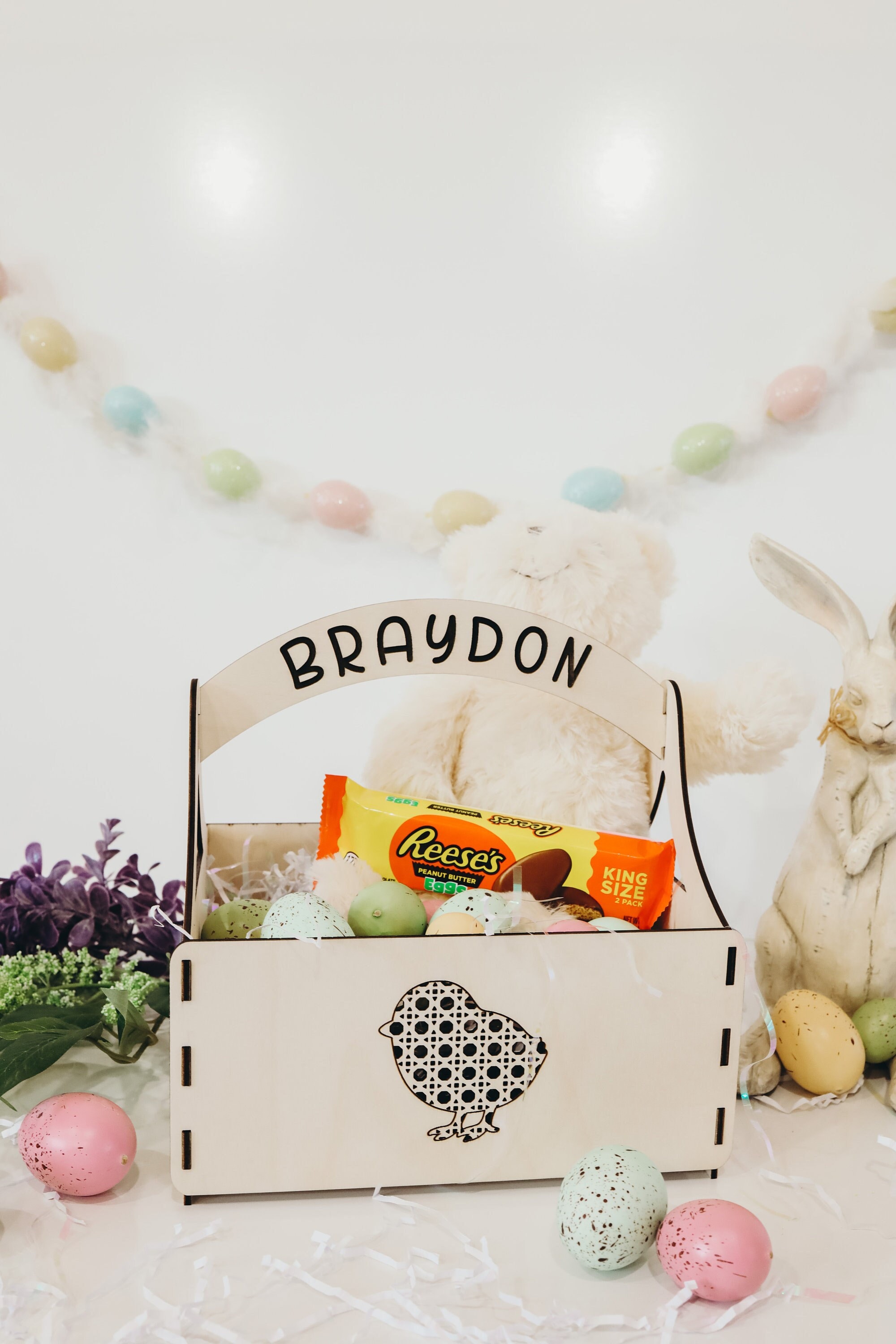 Laser Cut File Rattan Easter Baskets Customizable Rattan | Etsy