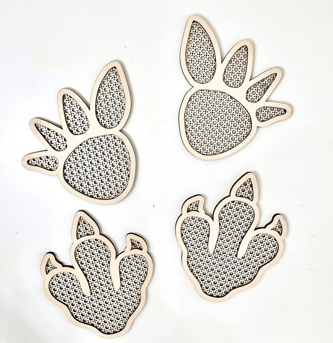Rattan Dinosaur Footprints Laser Cut Digital File T-rex - Etsy