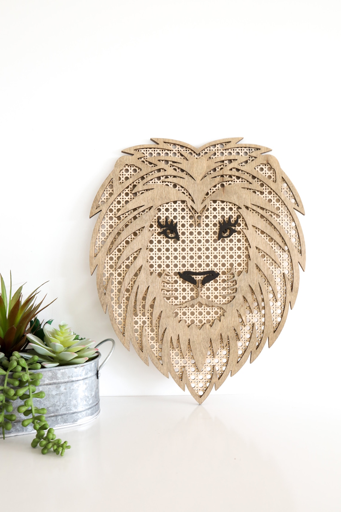 Laser Cut File Lion SVG Rattan Lion Boho Lion Jungle - Etsy