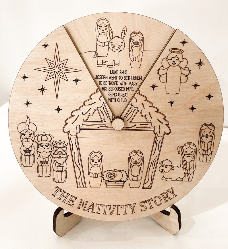 Fun Nativity Christmas Story Wheel Activity Laser Cut Digital File ...