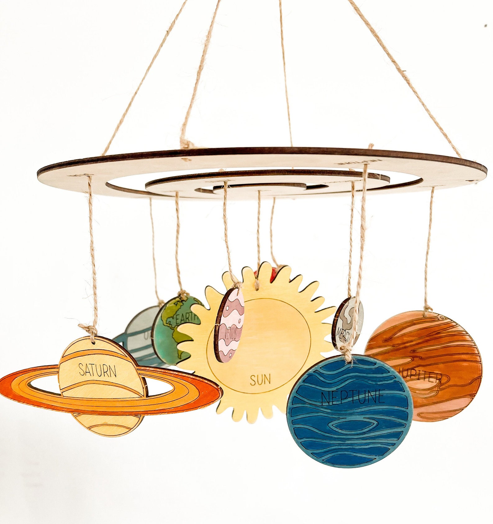Build Your Own Solar System Learning Mobile And/or Wall Hanging Laser ...