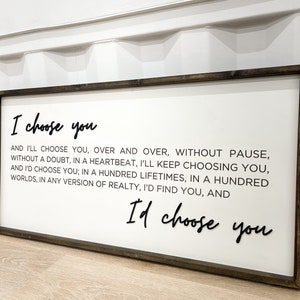 I Choose You Sign Laser Cut Digital File | I'd Choose You | Love SVG ...
