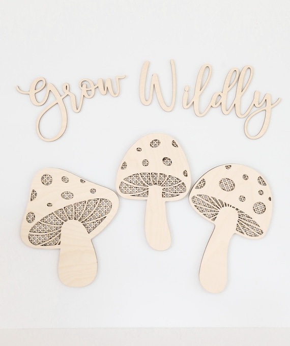 Rattan Mushroom Laser Cut Digital File Grow Wildly Mushroom - Etsy ...