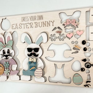 Dress Your Own Easter Bunny Laser Cut Digital File | Color/paint Your ...