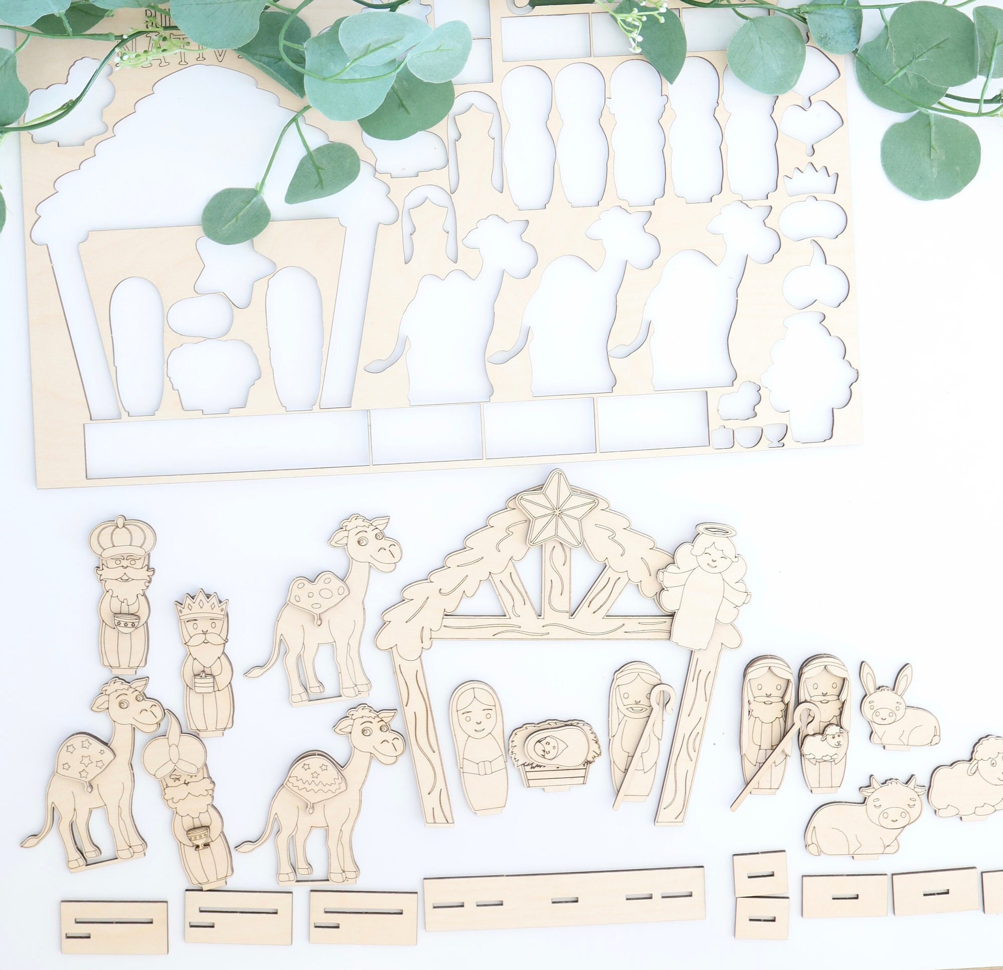 Build Your Own Nativity Laser Cut File DIY Christmas - Etsy UK