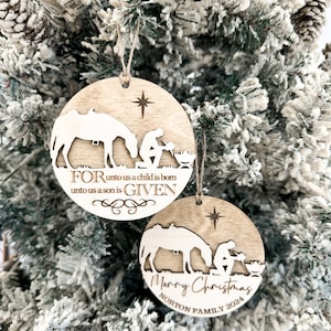 Cowboy Kneeling Nativity Christmas Ornament Laser Cut File | Jesus ...