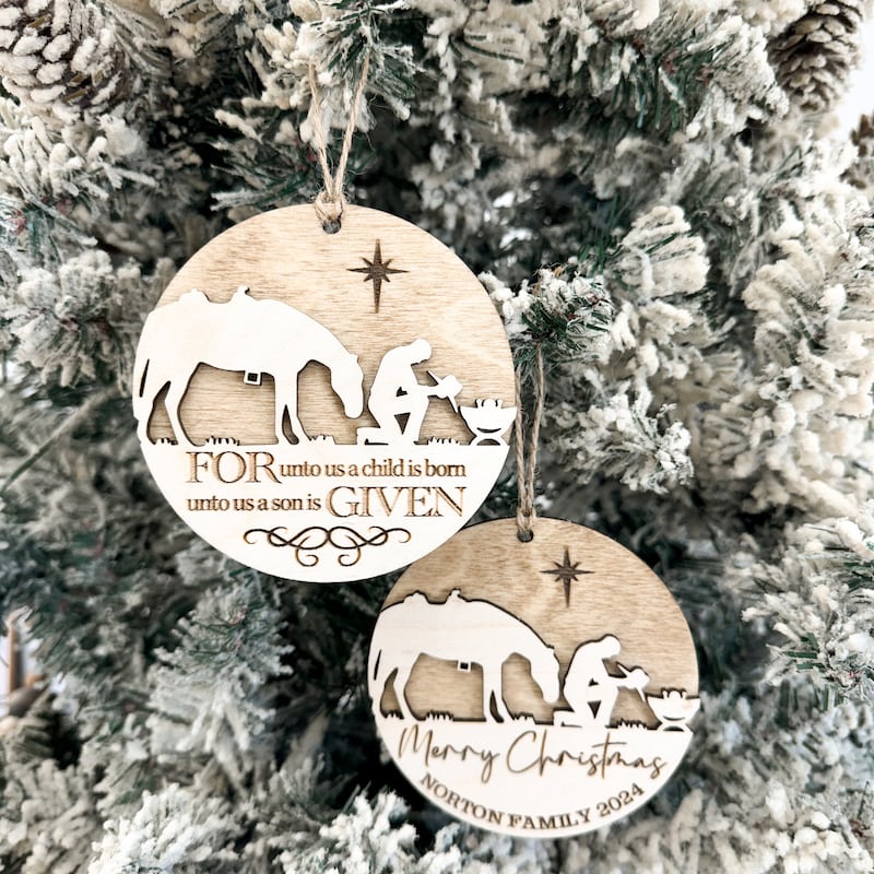 Cowboy Nativity Ornament - Etsy