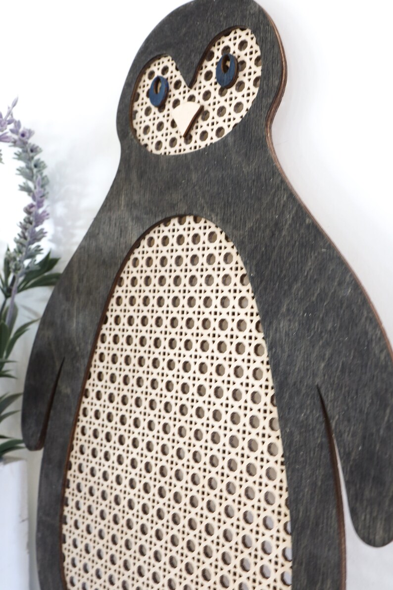 Laser Cut File | Penguin Cut File | Rattan Penguin | Penguin SVG ...