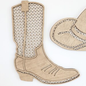 Rattan Cowboy Hat and Boot Laser Cut File | Cute Cowboy Nursery Decor ...