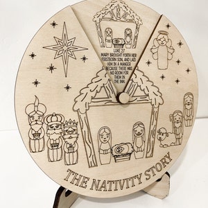 Fun Nativity Christmas Story Wheel Activity Laser Cut Digital File ...