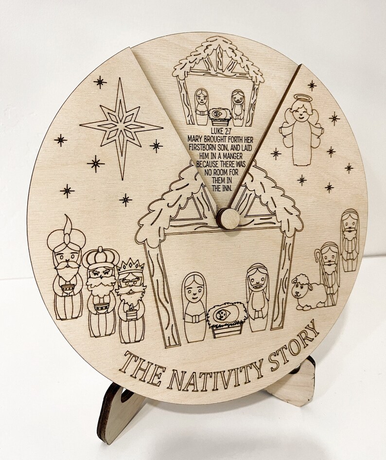 Fun Nativity Christmas Story Wheel Activity Laser Cut Digital File ...